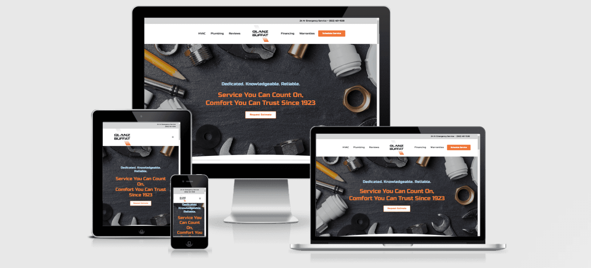 Glanz Buffat Plumbing Heating and Cooling | Web Design & Online Marketing